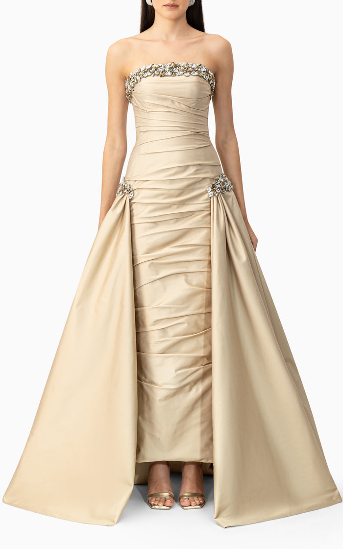 THE AZUSA | Draped Satin Evening Gown